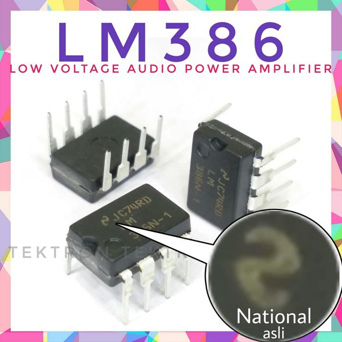 Jual LM386 IC ,audio power amplifier,low voltage, National asli ...