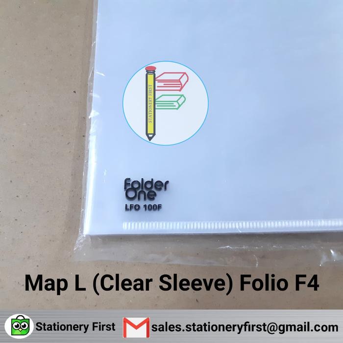 Jual Map L (Clear Sleeve) Holder F4 Folio Folder One per Pack 12 pcs ...
