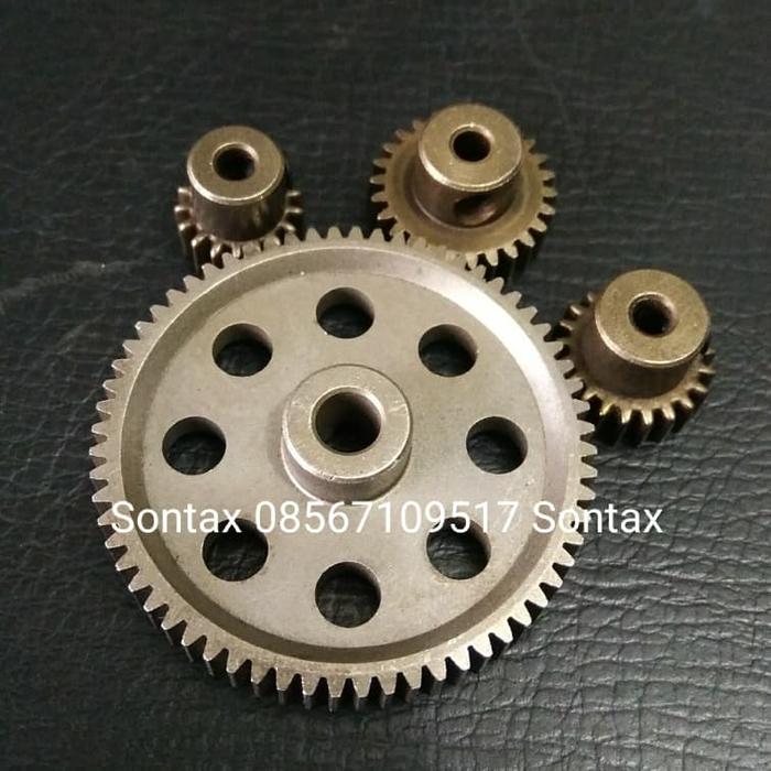 Jual gear gir besi metal untuk box gearbox motor dc 12v torsi torque ...