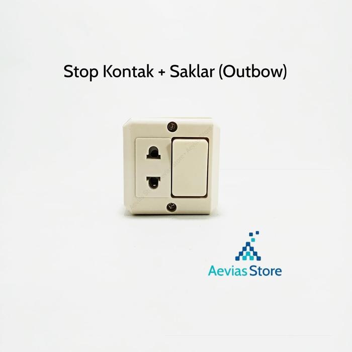 Jual Saklar Engkel + Stop Kontak Listrik Kombinasi, Outbow, Timbul, SNI ...
