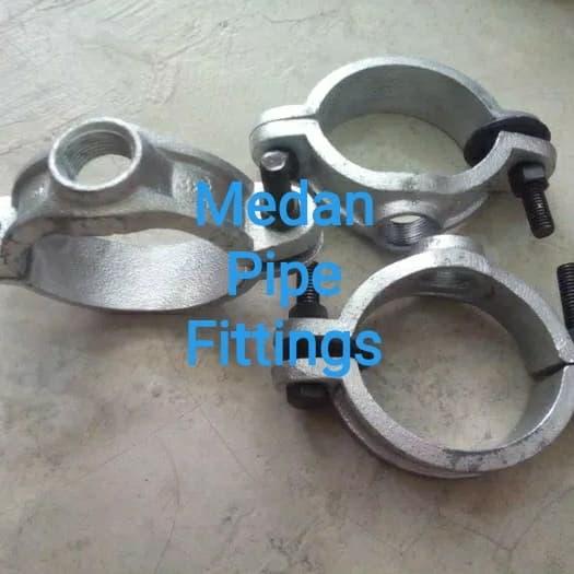 Jual Clamp Saddle Besi Galvanis (G) 2" x 3/4" Klem Sadel Pipe Pipa ...