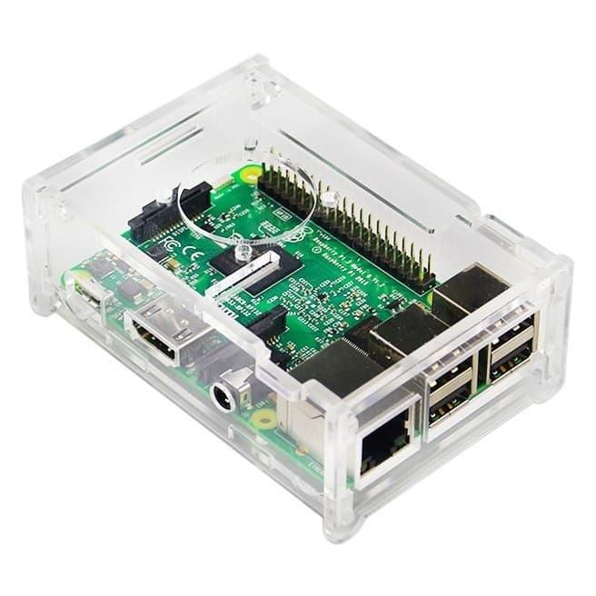 Jual Raspberry PI 3 B Transparent Acrylic Case Cover Shell Enclosure ...