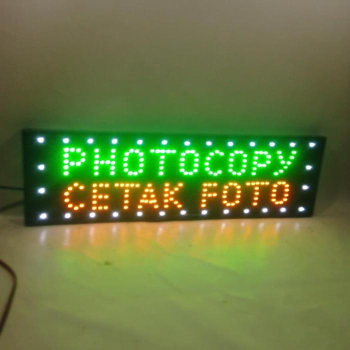 Promo tulisan lampu led sign foto copy / photo copy cetak foto new ...