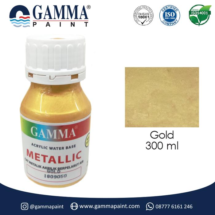 Jual gamma Metallic Artistic Finish Acrylic Paint - Gold 300gr ...