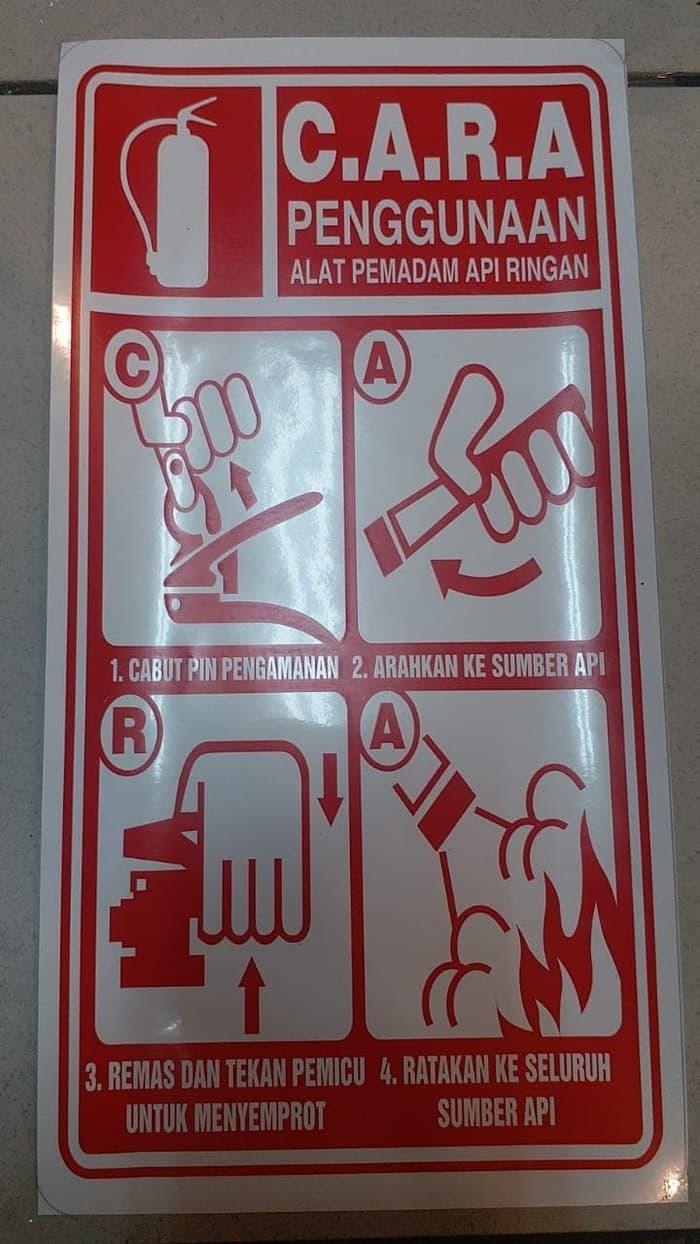 Jual SIGN LABEL STICKER CARA PENGGUNAAN ALAT PEMADAM API RINGAN 30X15CM ...