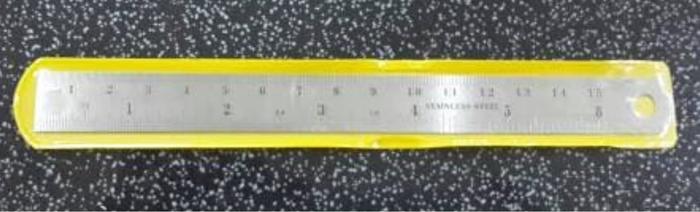 Jual pengaris plat stainless steel 15cm IWT,ruler SUS penggaris ...