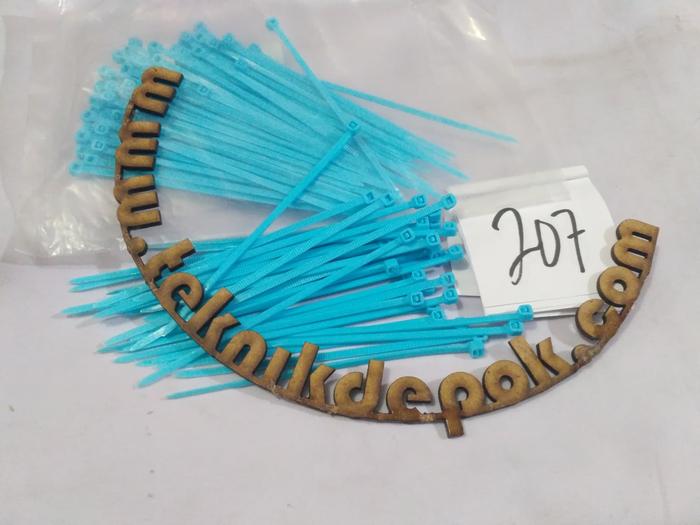 Jual kabel tis biru muda 2.5 x 100 mm cable ties pengikat 10 cm 50 buah ...