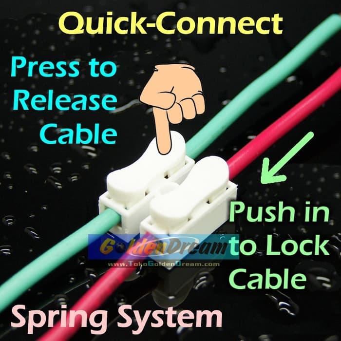 Jual Quick Connect 2 Wire Connector Spring Terminal Sambungan Kabel ...
