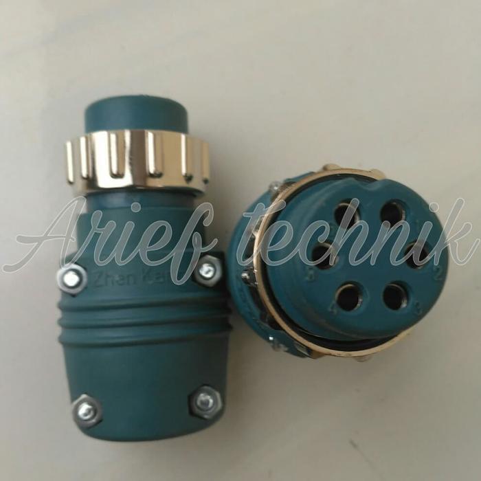 Jual plug 6pin / conector 6pin female / konektor wire feeder mig ...