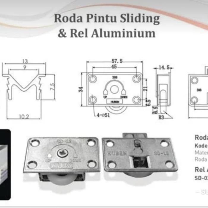Jual Roda Pintu Sliding HUBEN SD-12 - Jakarta Barat - SUKSES FURNIPART | Tokopedia