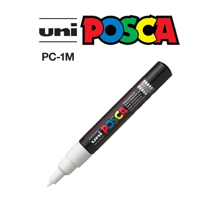 Jual ATK0642PC 0.7mm PUTIH PC-1M Spidol POSCA Marker Pen UNI kaca glass ...