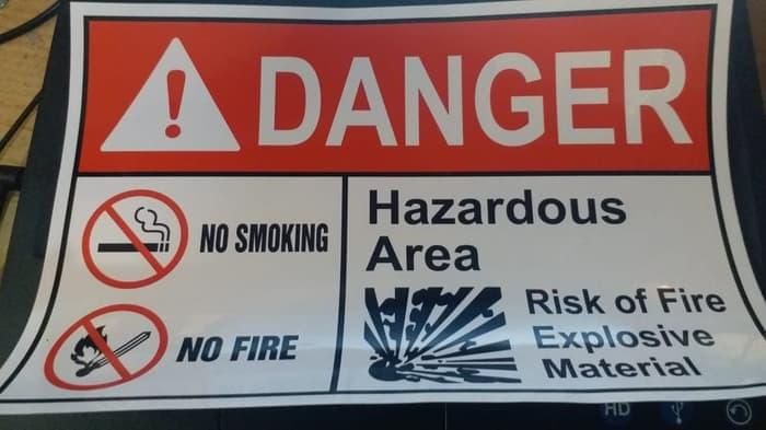 Jual SIGN LABEL STICKER DANGER HAZARDOUS AREA 30x20cm - Jakarta Barat ...