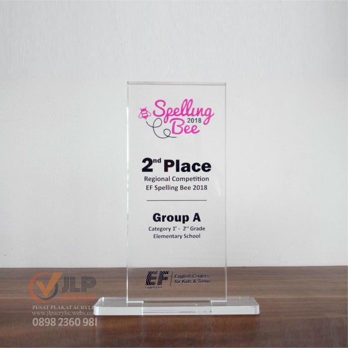Jual Plakat Piala Piagam Plakat Akrilik Tropi Trophy UK. 20cm x 10cm ...