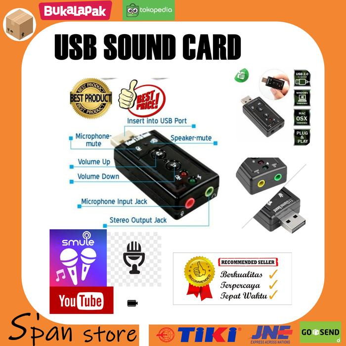 Jual Usb Sound Card 7.1 Channel Untuk Rekaman -Audio- DLL - Jakarta ...