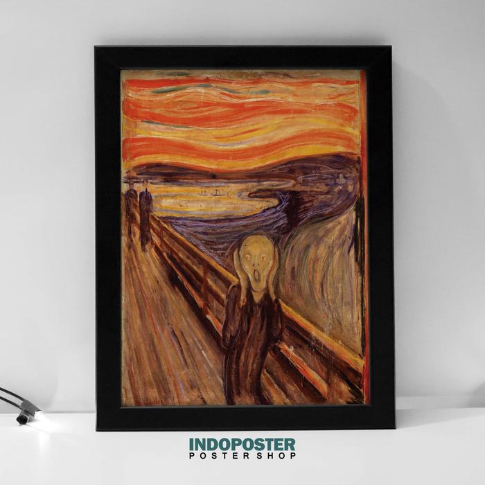 Jual Poster Lukisan Terkenal Klasik Repro Edvard Munch - The Scream ...