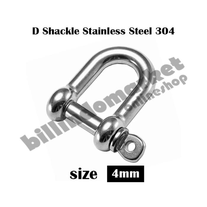 Jual Segel D Stainless 304 4mm / D Shackle 4mm Stainless Steel 304 4mm ...