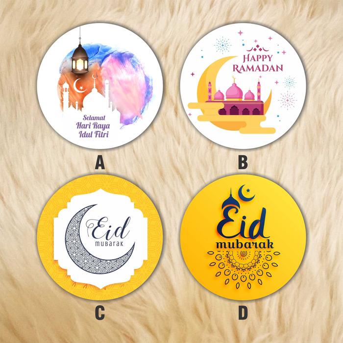 Jual Stiker Ucapan label Hadiah Parcel Hari Raya Idul Fitri/Ramadhan ...