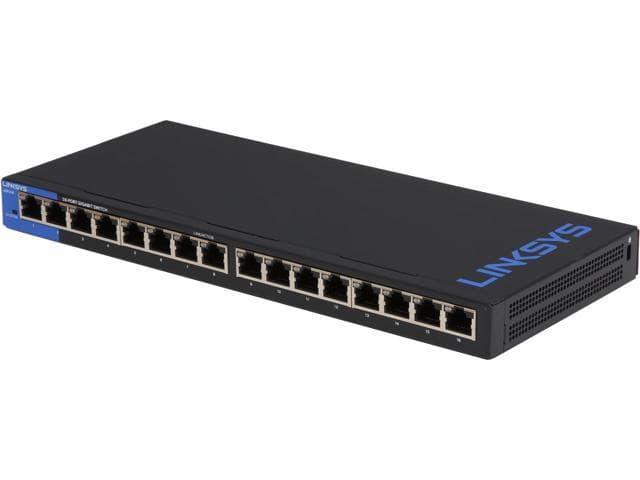 Jual HUB Linksys Unmanaged Switches 16-Port Gigabit (LGS116) - Metal ...
