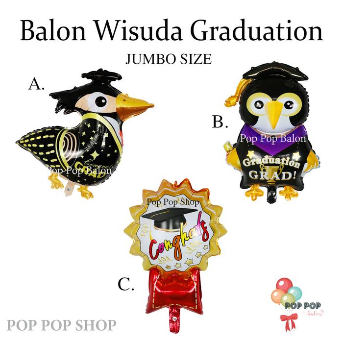 Jual Balon Foil Graduation / Wisuda Jumbo – Congrats GRAD - Jakarta ...