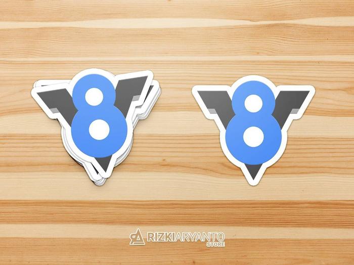 Jual Sticker - Stiker Logo V8 Javascript Engine untuk PC Laptop HP dll ...