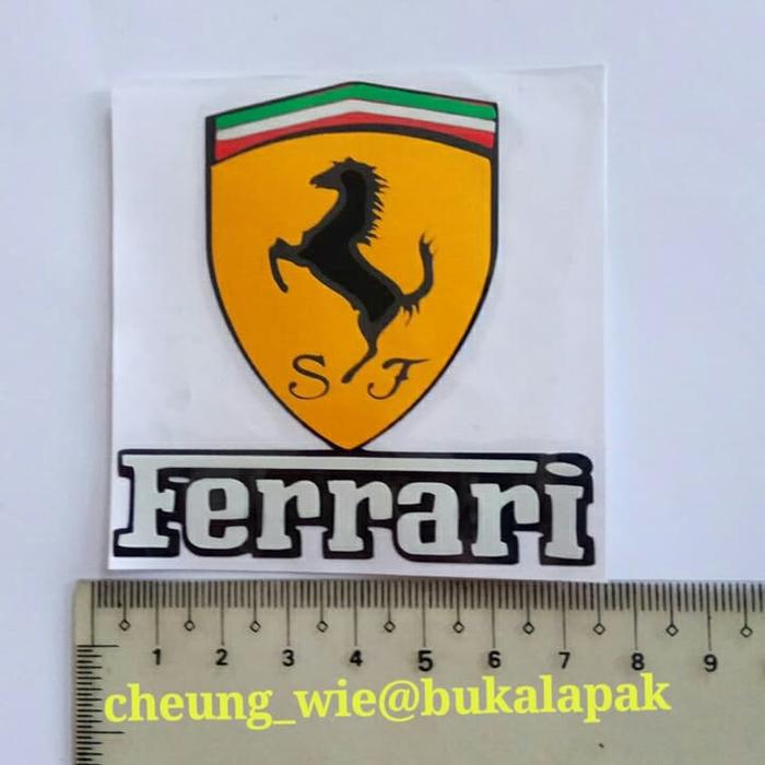 Jual Stiker / Sticker Cutting Logo Ferrari 7cm - Kab. Langkat - prima ...