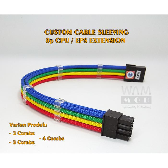 Jual Custom Cable Sleeving 8p Cpu Eps Extension - Warna Kombinasi Sendiri - Spesial Order Di ...