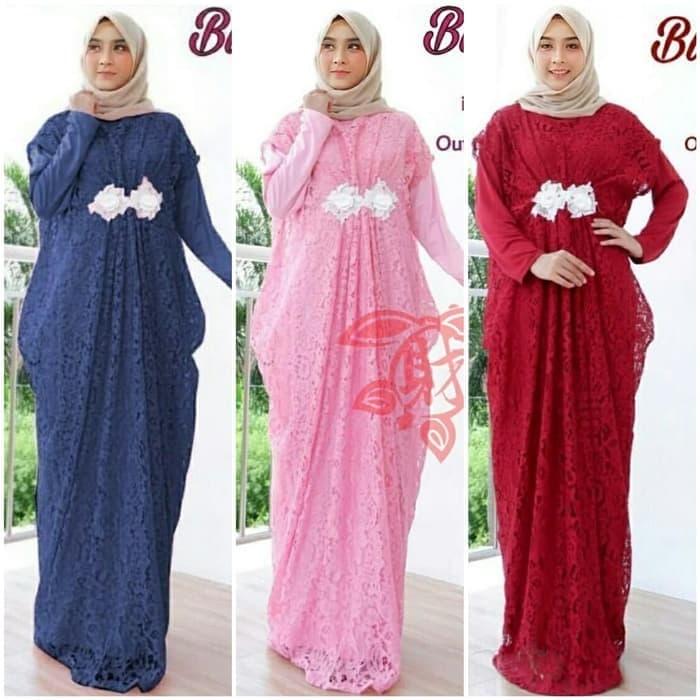 Jual GF Maxi dress Brukat Pesta /Gamis Brukat Pesta /Kaftan Brukat ...