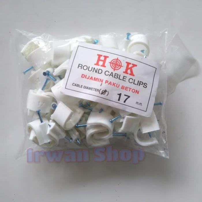 Jual Klem Kabel 17 mm Paku Beton / Klem Pipa Listrik no 17 - Kab ...
