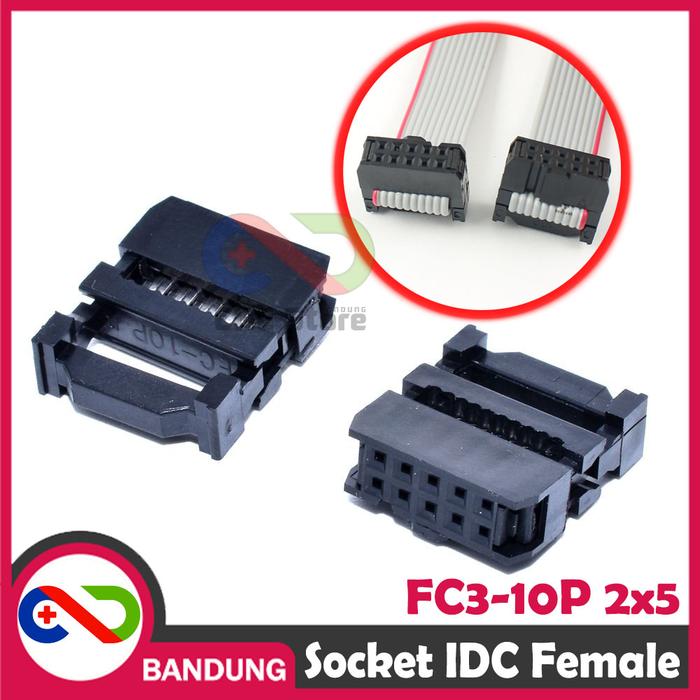 Jual [CNC] FC3-10P SOCKET SOKET AMPHENOL IDC 2x5 10PIN HEADER FEMALE ...