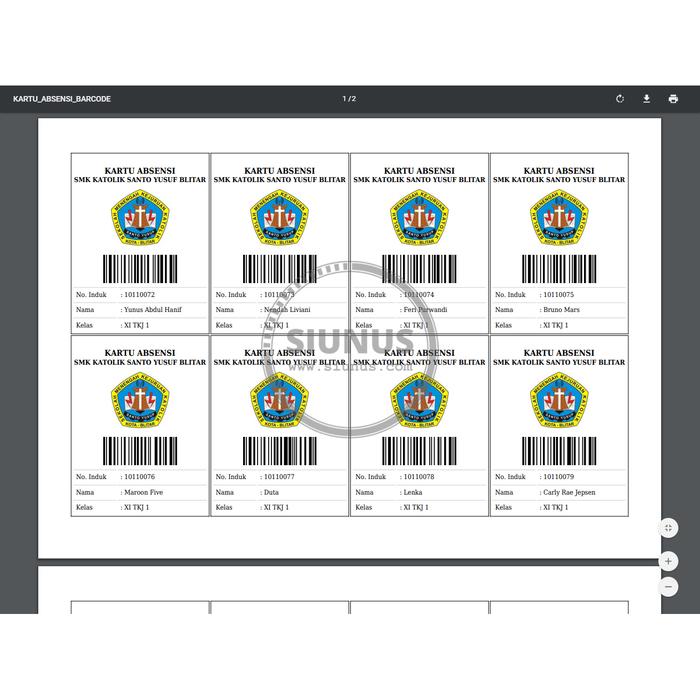 Jual Program Aplikasi Absensi Siswa dengan Barcode dan Barcode Scanner ...
