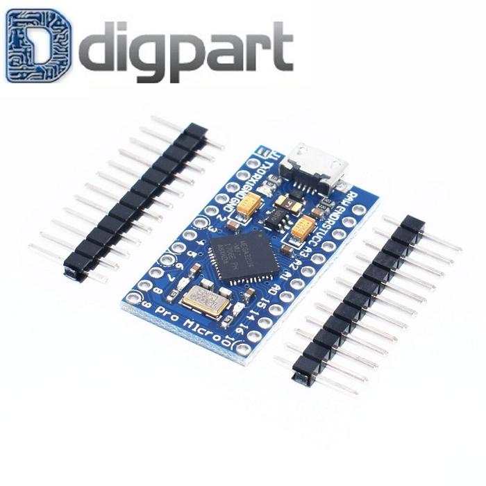 Jual Arduino Pro Micro ATmega32U4 5V 16MHz dengan 2 baris pin header ...