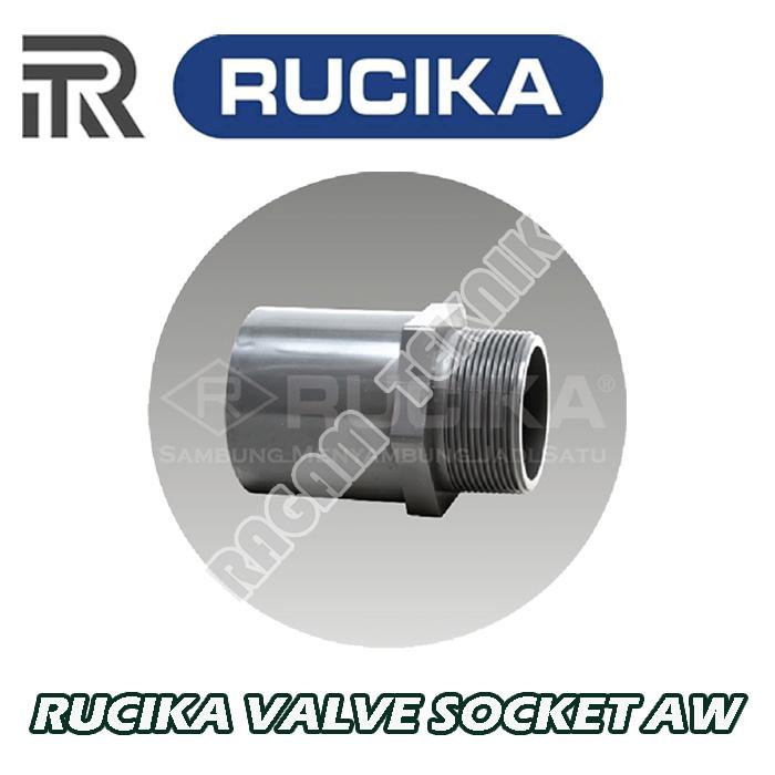 Jual Rucika Valve Socket 3/4" AW Soket Drat Luar SDL PVC Sokdrat Lurus ...