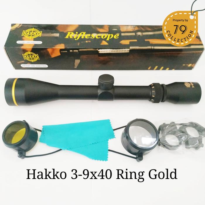 Jual Teleskop / Riflescope HAKKO 3-9x40 Ring Gold - Jakarta Pusat ...