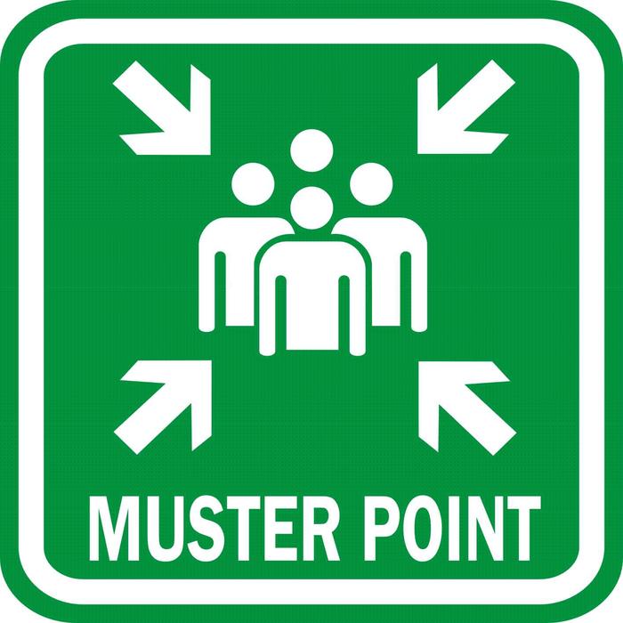 Jual Safety Sign Muster Point Ukuran 30 X 30 Cm + Acrillic - Kota ...