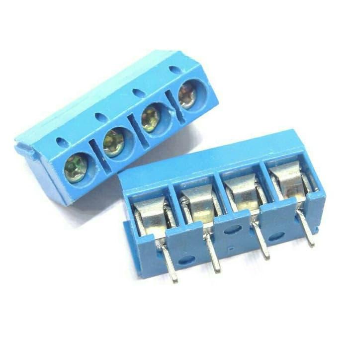 Jual Terminal PCB Block 4 Pin Screw Biru KF301-4P 5.0mm - Kab. Sleman ...