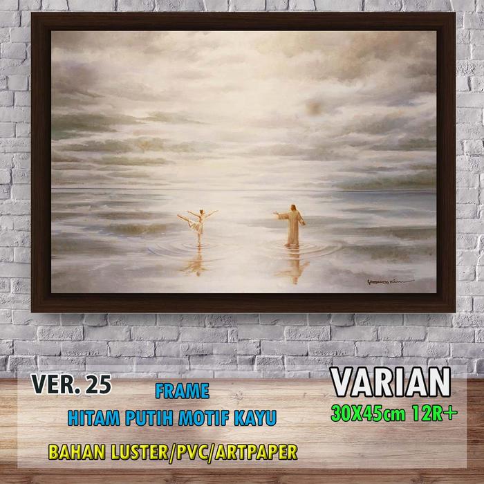 Jual Gambar Poster Lukisan Yesus dan penari balet + frame v25 YK - M ...