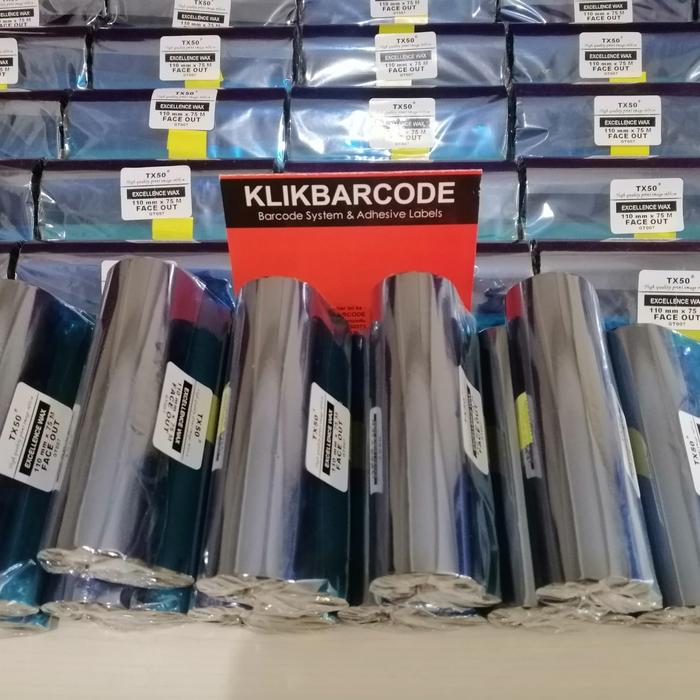 Jual CARBON RIBBON BARCODE UKURAN 110 X 75 METER ( PREMIUM / TX50 ...
