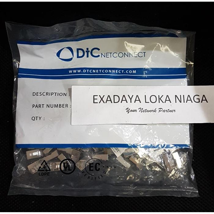 Jual DTC Connector RJ45 Cat.6 / Konektor STP Cat6 Shielded 100pcs ...