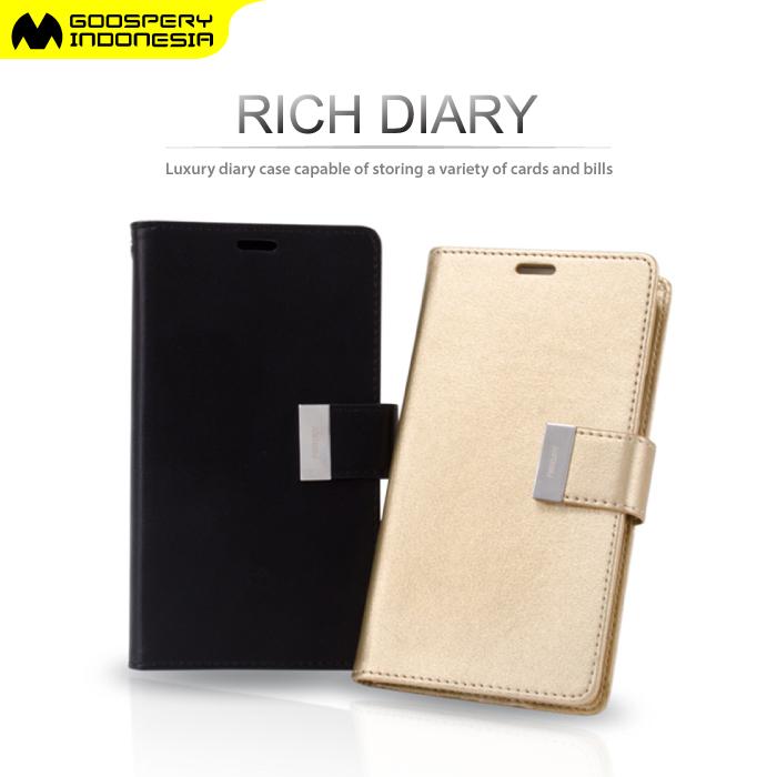 Promo Goospery 7 Rich Diary Case - Brown Diskon 14% di Seller APACS ...
