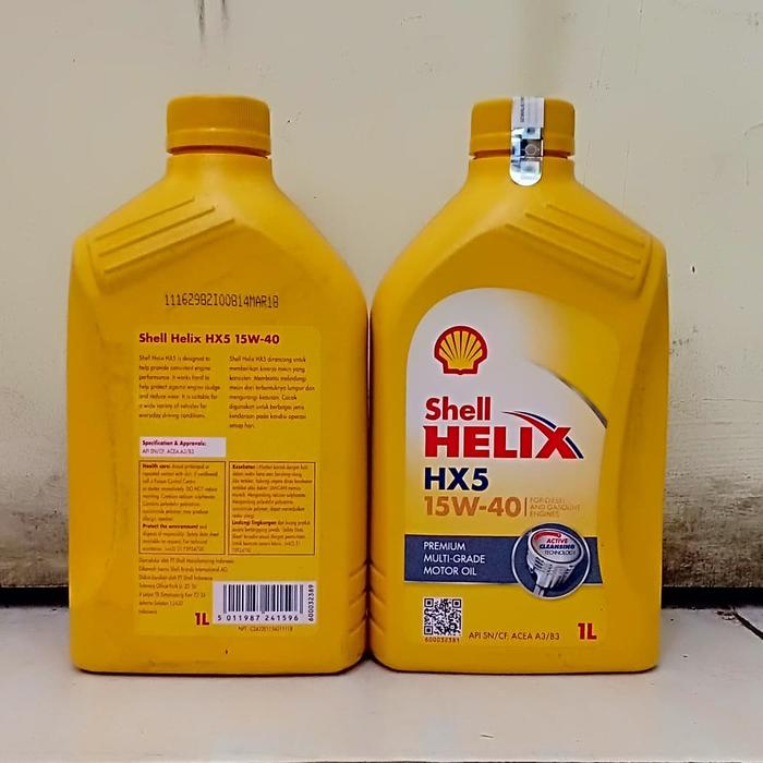 Jual Oli Mesin Shell Helix HX-5 Berhologram ORI SAE 15W-40 Kemasan 1 ...