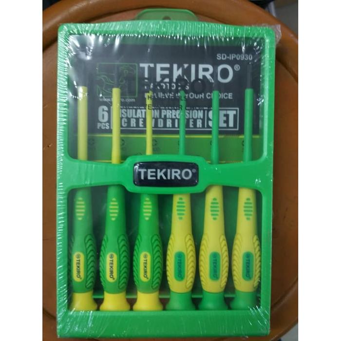 Jual obeng set listrik presisi screwdriver 6pcs TEKIRO electric ...