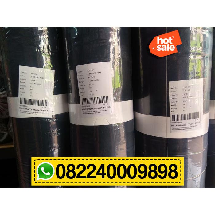 Jual Kain Woolpeach Jetblack Leuwitex 8818 Bahan Wolfis Hitam Gamis ...