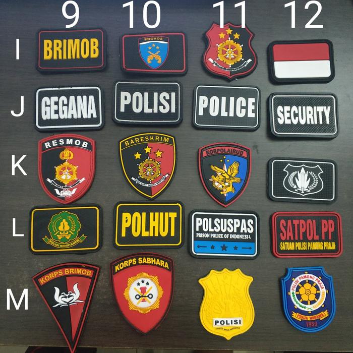 Jual Patch logo polisi - brimob - polhut - police - provos - bareskim ...