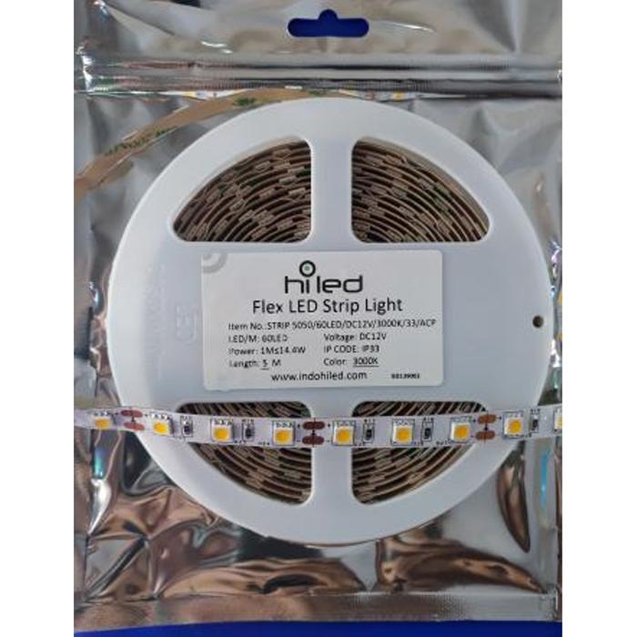 Jual LED Strip HILED SMD 5050 IP33 60 mata 5 meter warm white 3000K ...