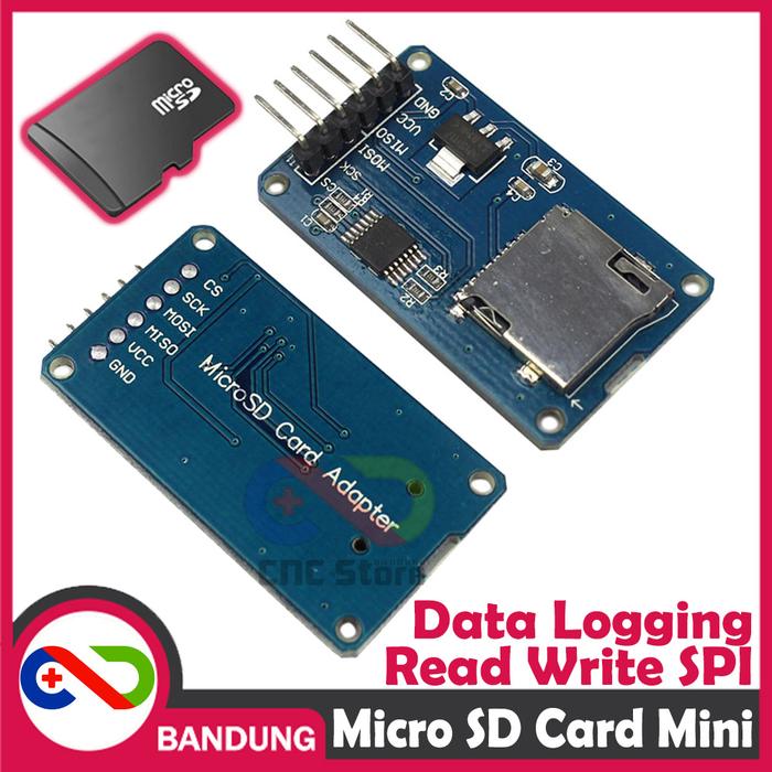 Jual [CNC] MICRO SD CARD MINI TF READER SLOT READ WRITE SPI MODULE ...