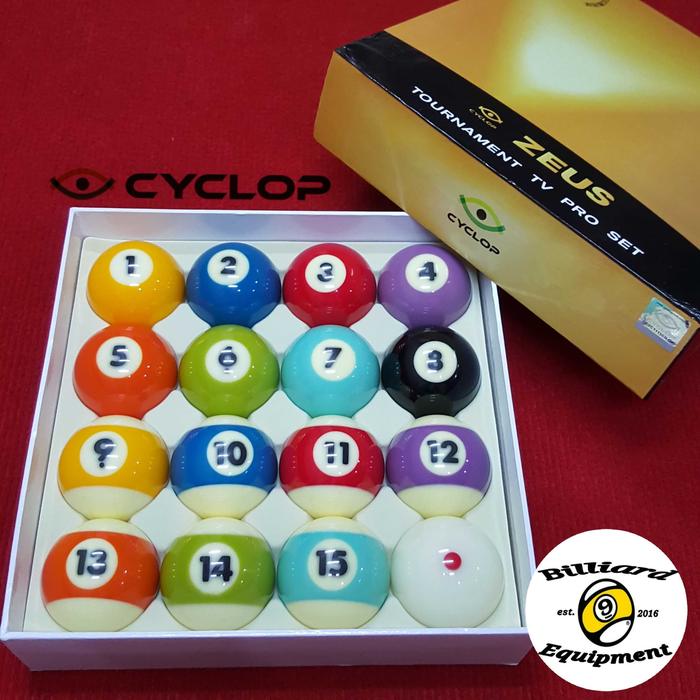 Jual Cyclops Zeus Tournament TV Ball Set - Size 2.1/4" | Bola Billiard ...