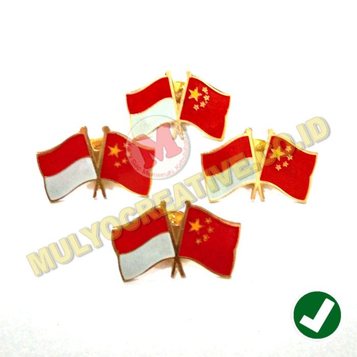 Jual Flag Pin Murah - Pin Bendera Persahabatan RRC Dan Indonesia - Kab ...
