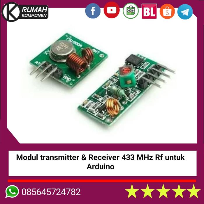 Jual Modul transmitter & Receiver 433 MHz Rf untuk Arduino - Kota ...