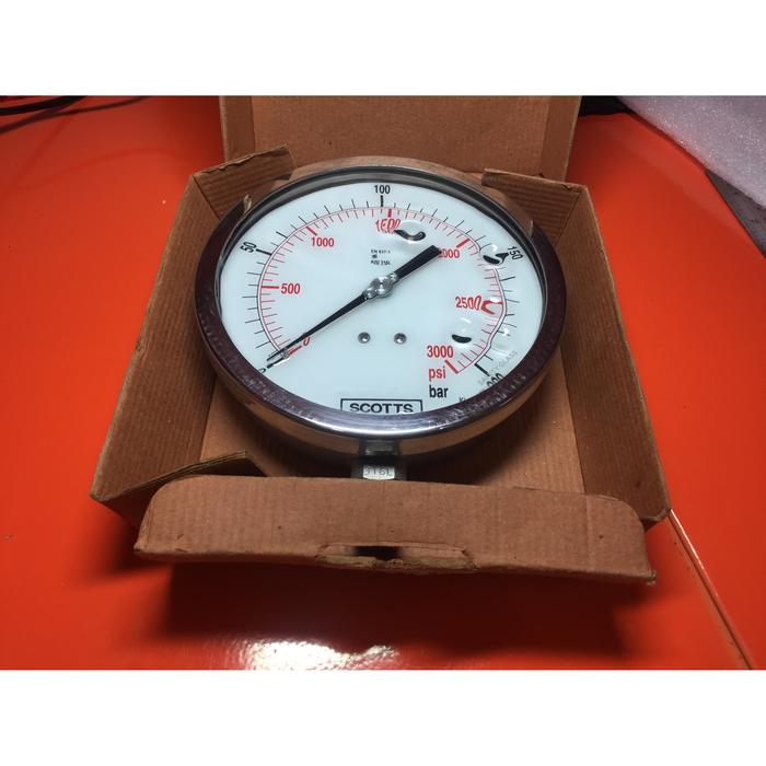 Jual Scotts pressure gauge 200 bar 6'' 2nd scale 3000 psi - Kota Batam ...