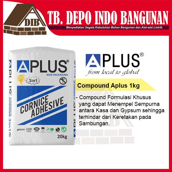 Jual COMPOUND APLUS 1KG KOMPON COMPOND GYPSUM LEM GYPSUM GIPSUM - Kota ...